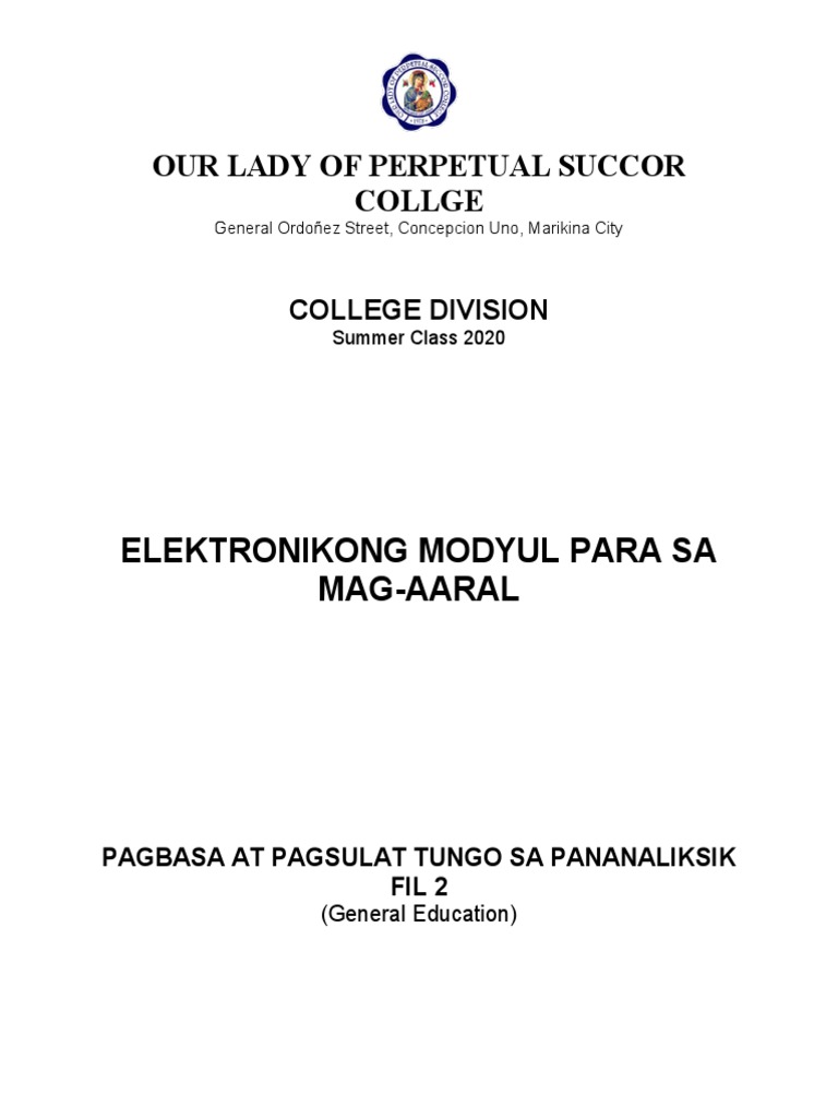 Panimula - Fil 2 | PDF