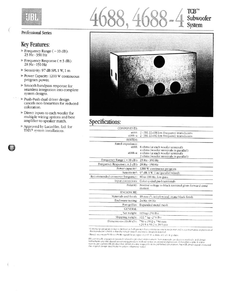 4688 PDF | Download Free PDF | Loudspeaker | Electronic Engineering