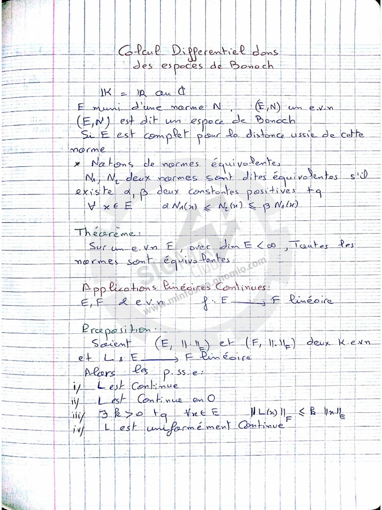 Chapitre 1 - Calcul Diff PDF | PDF