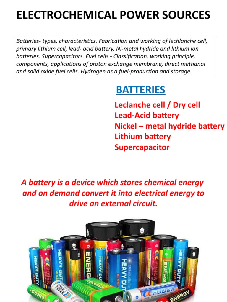 Batteries | PDF | Rechargeable Battery | Electrochemistry