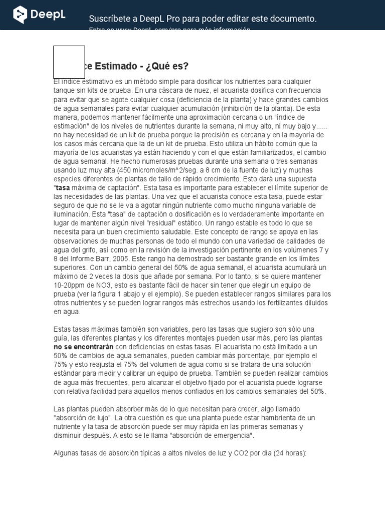 The Estimative Index ES | PDF | Acuario | Agua