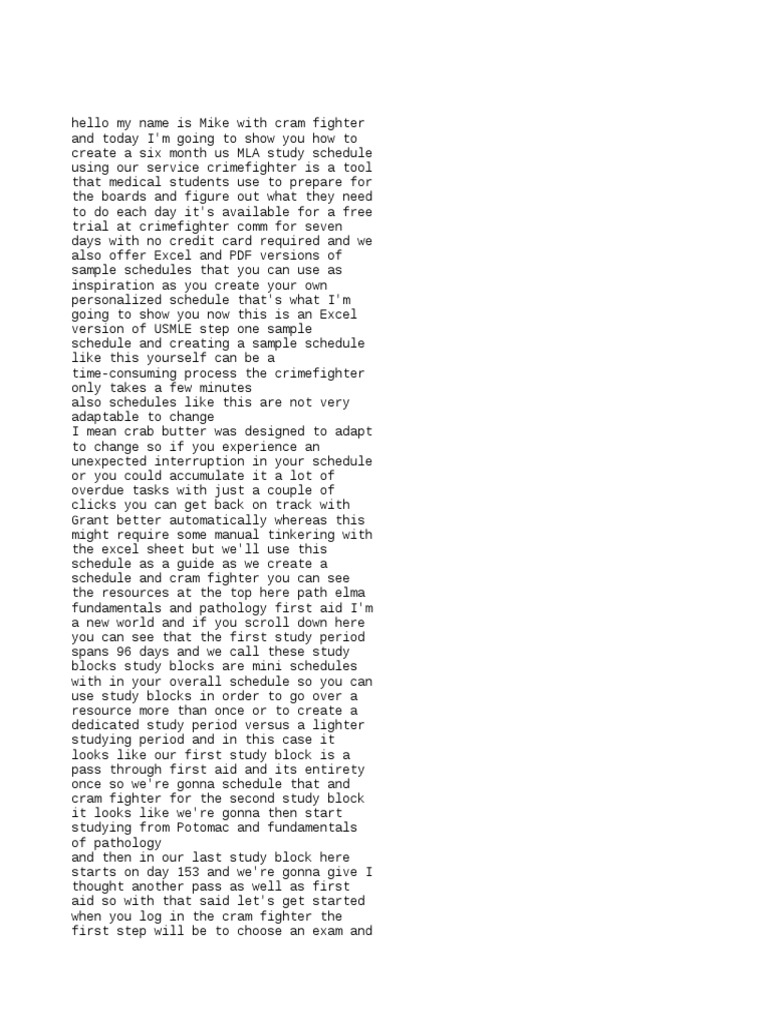 How To Build A 6 Month USMLE Step 1 Study Schedule | PDF | United ...