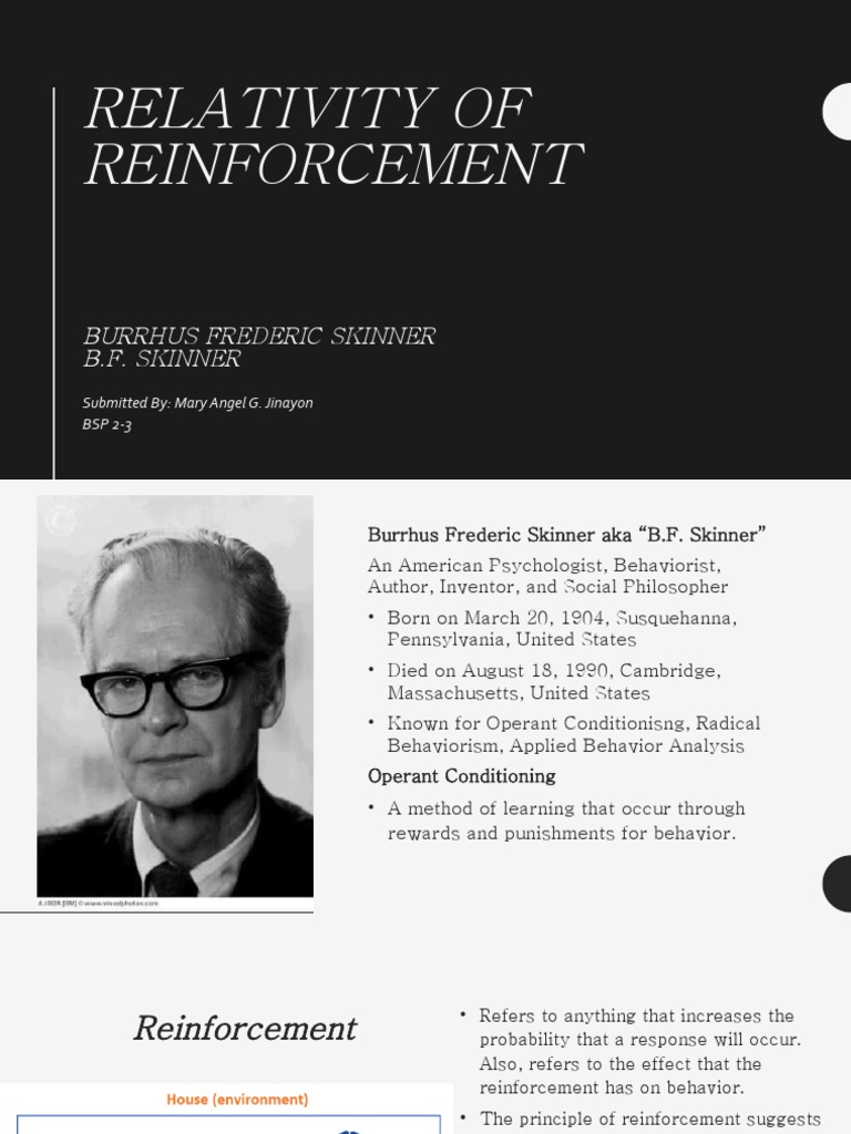 BF Skinner Operant Conditioning (B) | PDF | Reinforcement | Behaviorism BF Skinner Operant Conditioning (B) | PDF | Reinforcement | Behaviorism