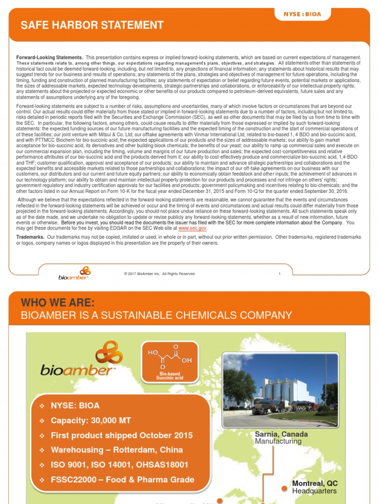 Safe Harbor Statement | Download Free PDF | Intellectual Property | U.S ...