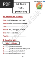 Test: Module 3: Full Blast 3 - Grammar Tests - Module 3 | PDF | Grammar ...