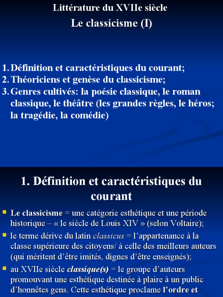 Cours4 17e | PDF | Classicisme | Poésie