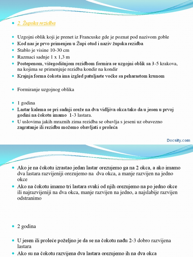 Uzgojni Oblici Skripta Poljoprivredni Fakultet21 40 | PDF