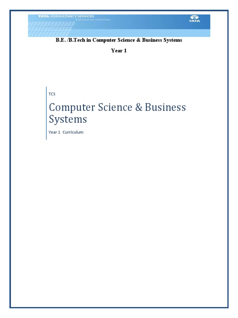 CSBS Final Syllabus Year 1 - Ver 1.0 - May 2019 | PDF | Amplifier | Pointer (Computer Programming)