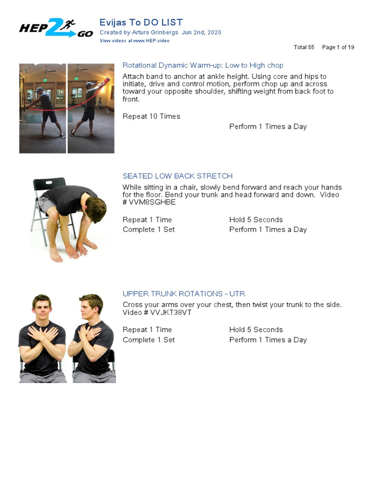 Home Exercise | PDF | Anatomical Terms Of Motion | Pelvis