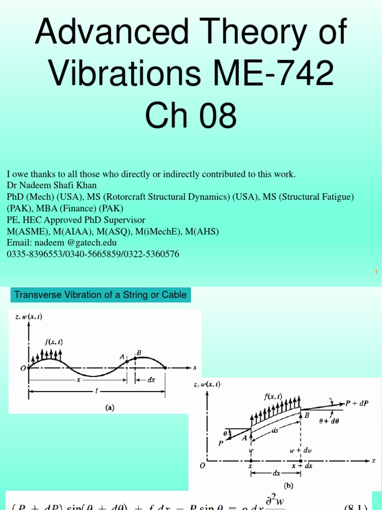 Transverse Vibration Theory and Examples | PDF | Bending | Deformation ...