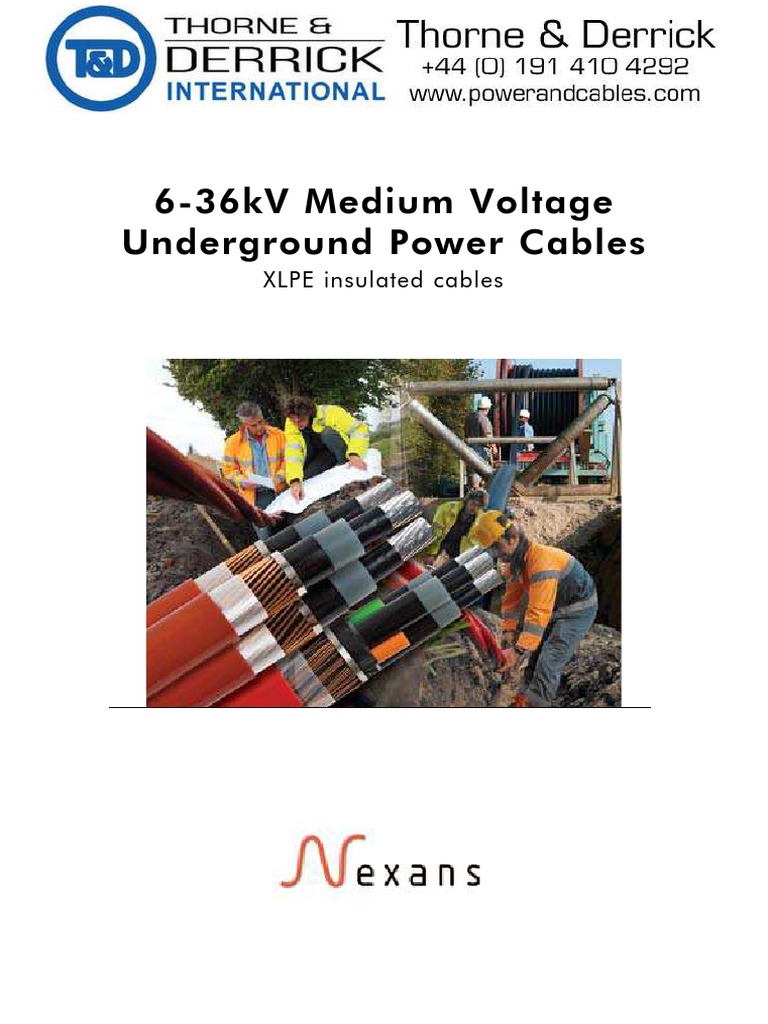 6-36kV Medium Voltage Underground Power Cables | PDF | Insulator ...