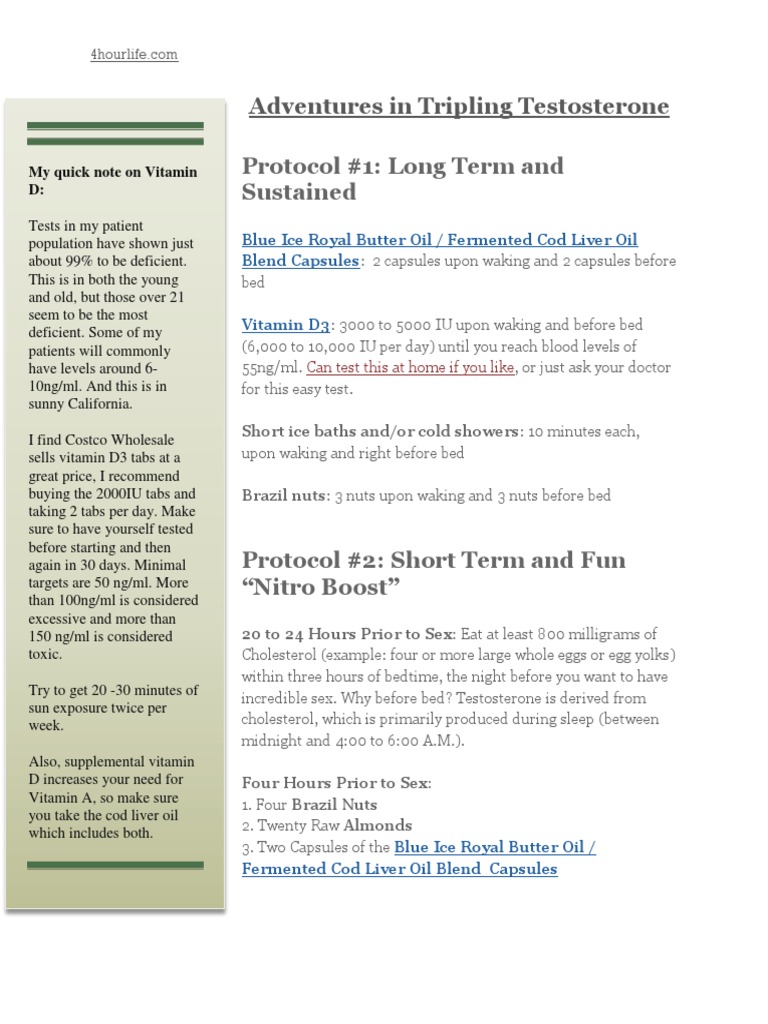 Adventures in Tripling Testosterone Cheat Sheet PDF | PDF