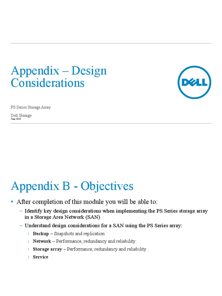 Appendix B - Design Considerations v2 | PDF | Backup | Replication (Computing)
