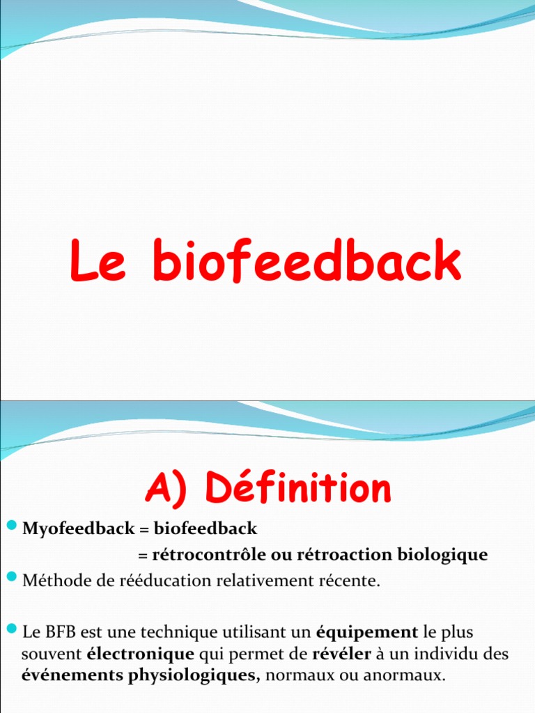 Biofeedback : Définition et Applications Médicales | PDF | Contraction ...