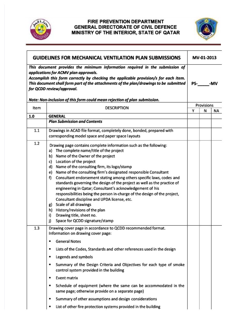 QCDD Guidelines Mechanical Ventilation PDF | PDF | Duct (Flow ...