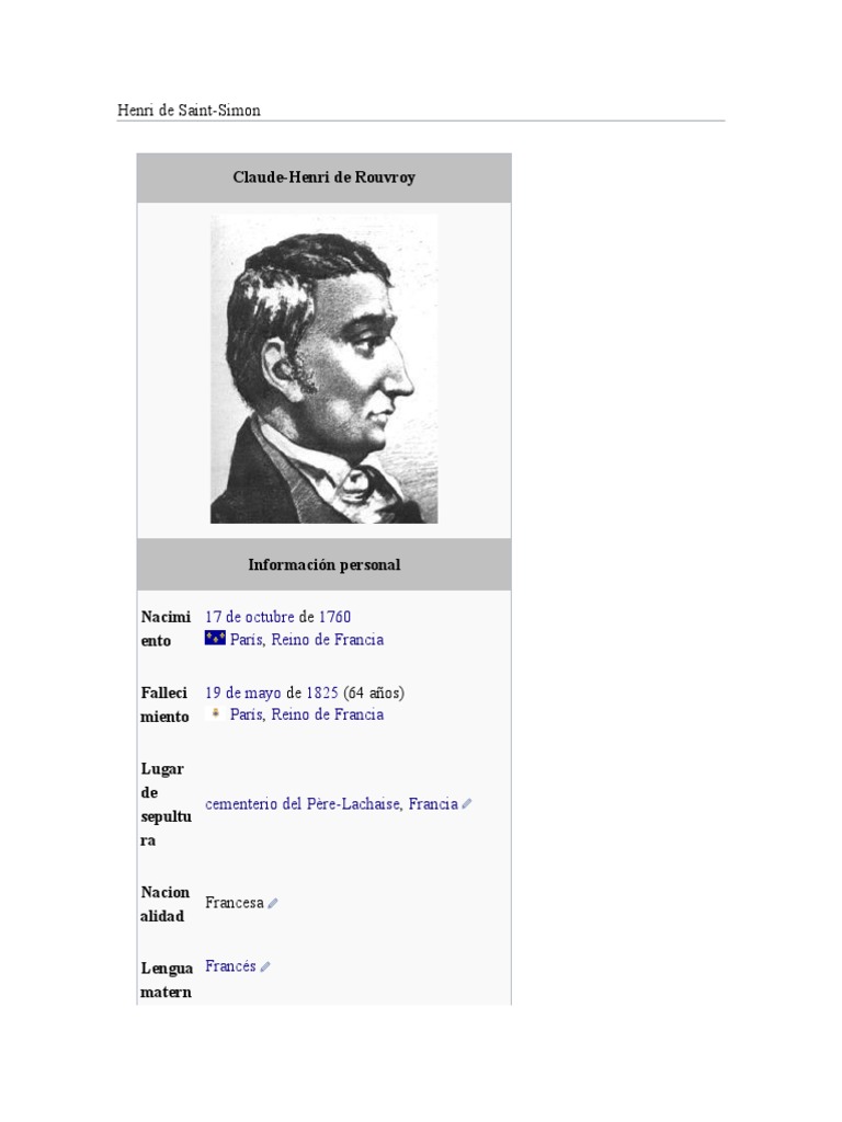 Henri de Saint | PDF | Teorías políticas | Teorías filosóficas