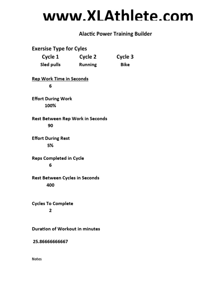 High Quality Alactic Anaerobic Power Training Builder | PDF | Physical ...