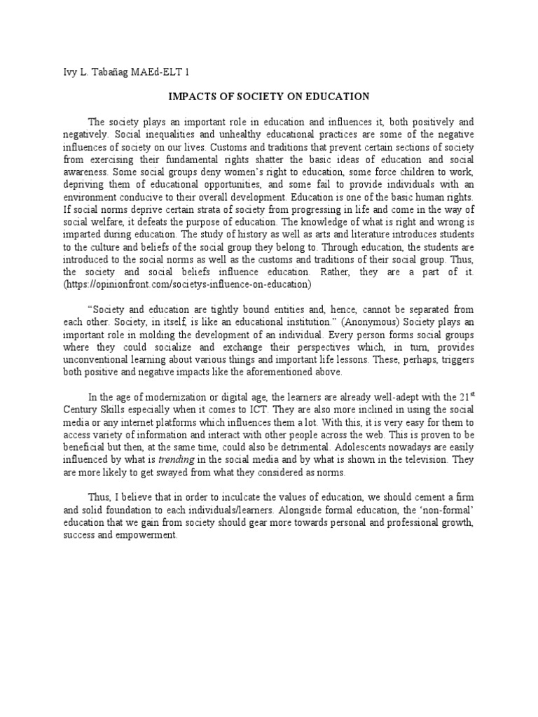 Philo 1st Assignment | PDF | Social Group | Society