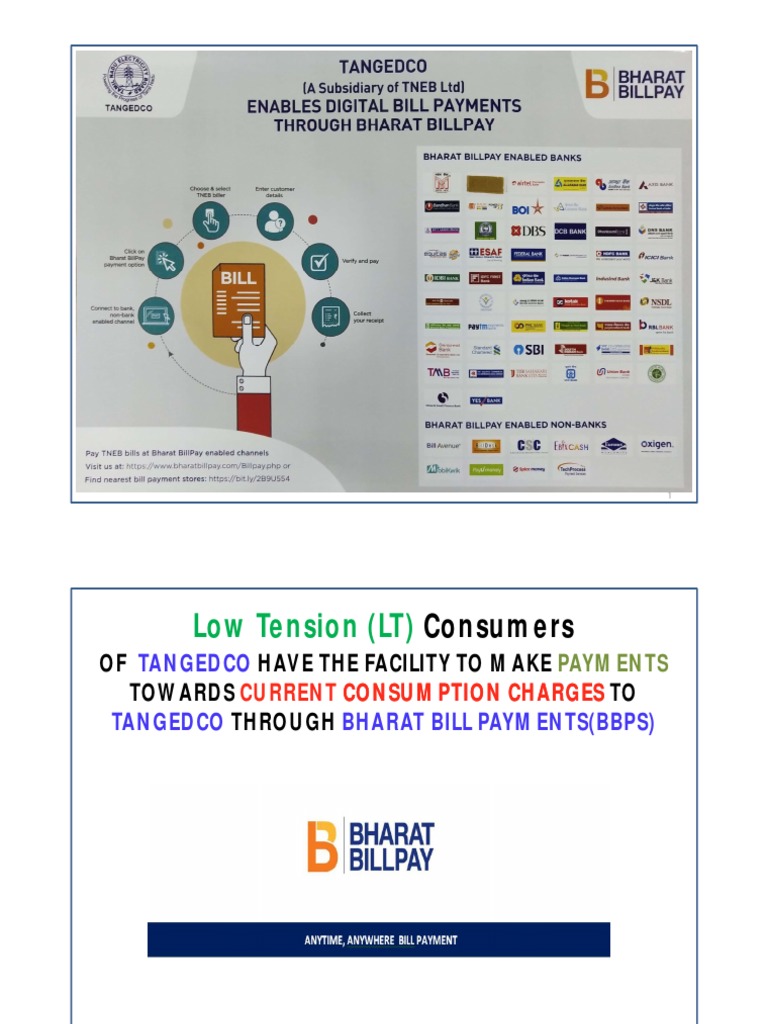TANGEDCO - Electricity Bill Payment Through BBPS - KNOW HOW PDF | PDF