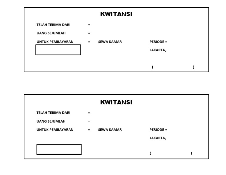 Kwitansi Kost | PDF