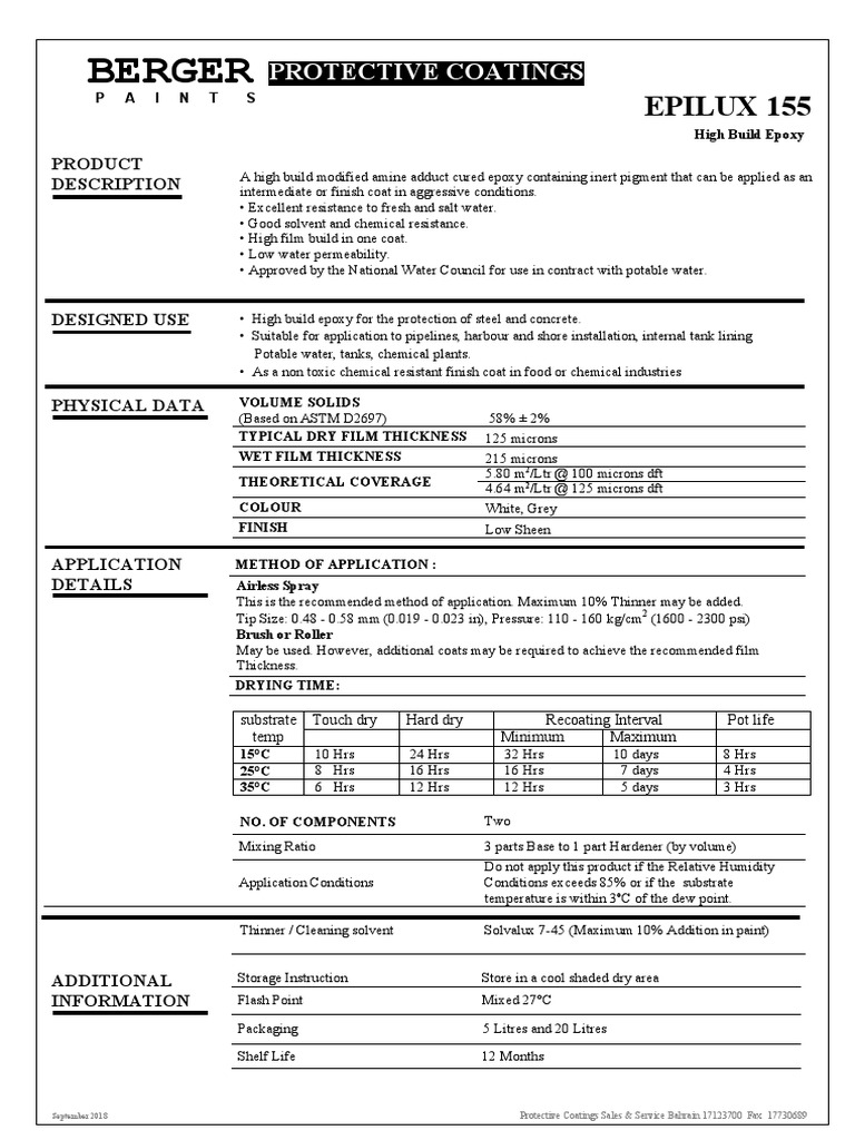 Epilux 155 | PDF | Epoxy | Paint