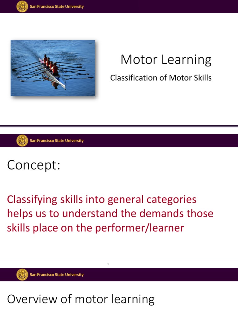 Classification of Motor Skills 1st Lecture PDF | PDF | Muscle | Applied ...