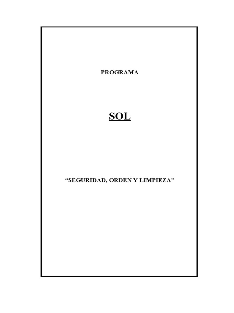 Programa Sol | PDF | Ingeniería de confiabilidad | Business