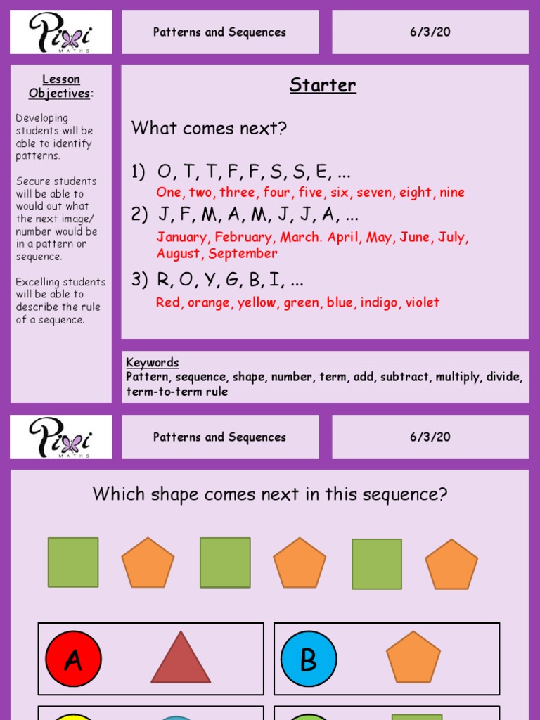 Introduction To Sequences | PDF | Teaching Mathematics