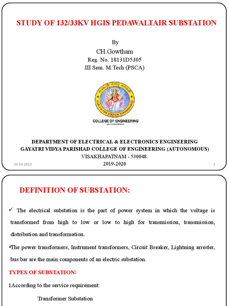 Gowtham Pdf Electrical Substation Transformer