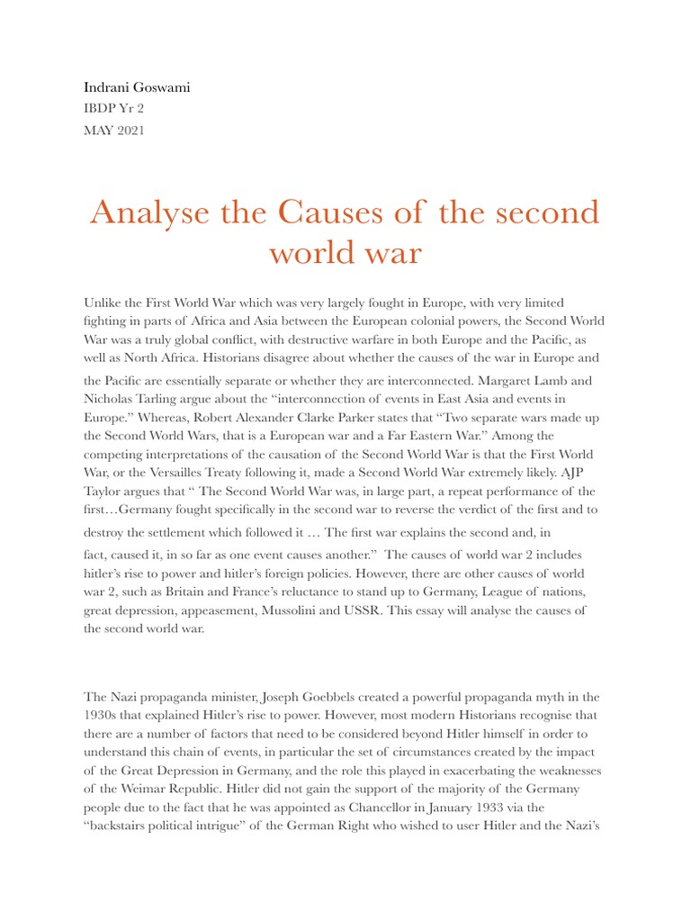 Causes of ww2 | PDF | Adolf Hitler | Nazi Germany