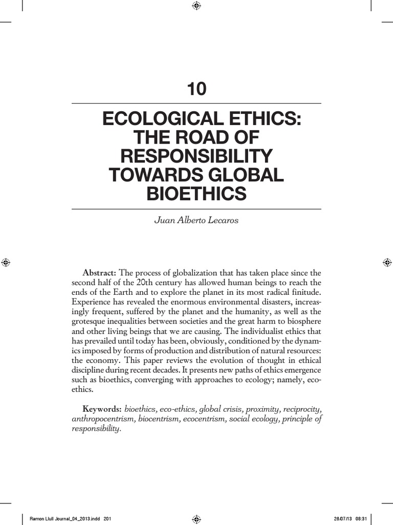 Ecological Ethics | PDF | Environmental Ethics | Sustainability