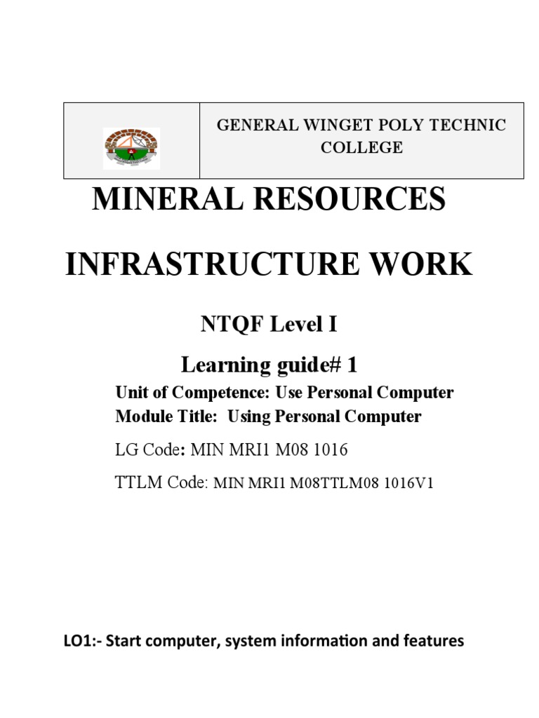 Operating Personal Computer1 | PDF | Directory (Computing) | Computer ...