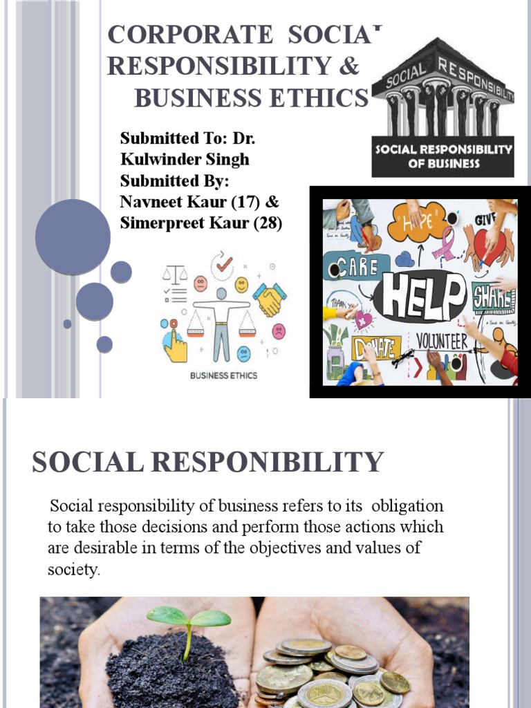Corporate Social Responsibility & Business Ethics | Download Free PDF ...