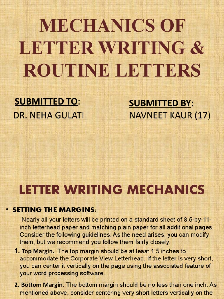 Mechanics of Letter Writing | PDF | Writing | Communication