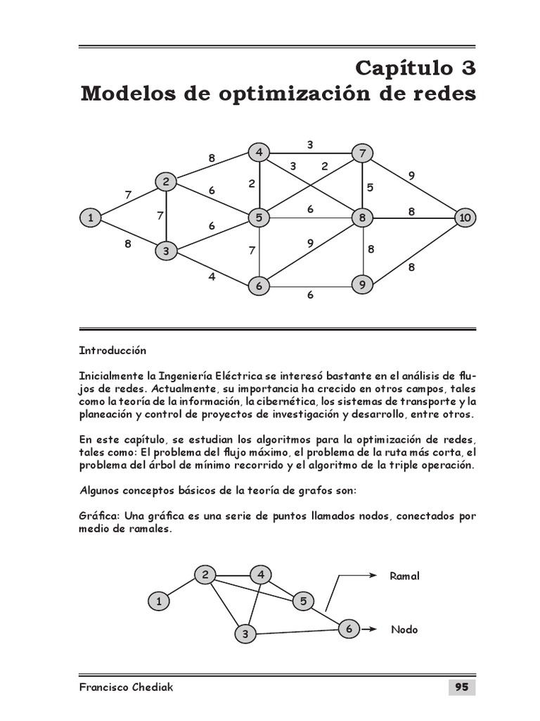 Modelos de optimización de redes | PDF | Programación lineal | Teoría ...