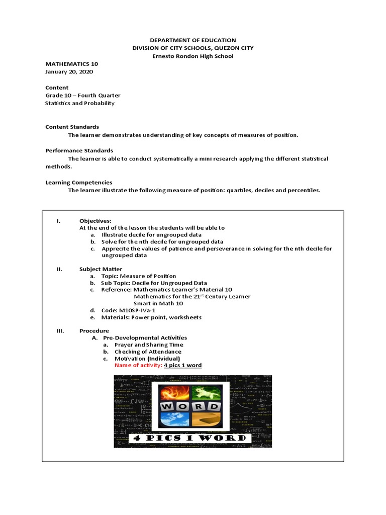 Teaching Deciles for Ungrouped Data | PDF | Quartile | Heart Rate