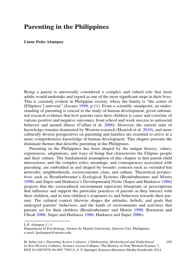 Filipino Parenting: Culture and Values | PDF | Parenting | Relationships