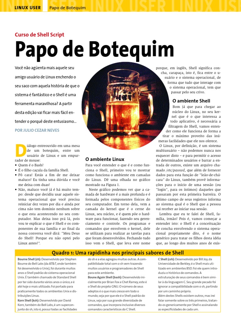 Programação Shell Pdf Shell Informática Linux 