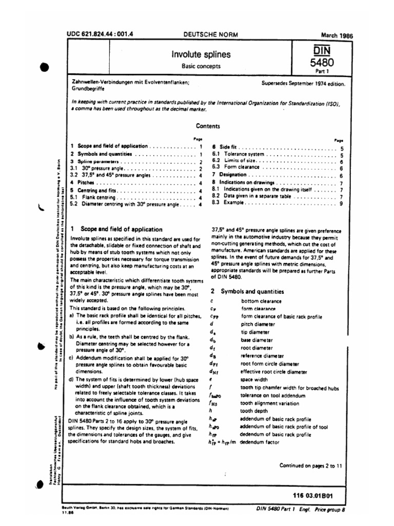 DIN 5480 Part1 | PDF