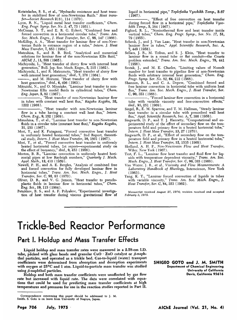 Trickle Bed Reactor Performance | PDF | Chemical Reactor | Gases
