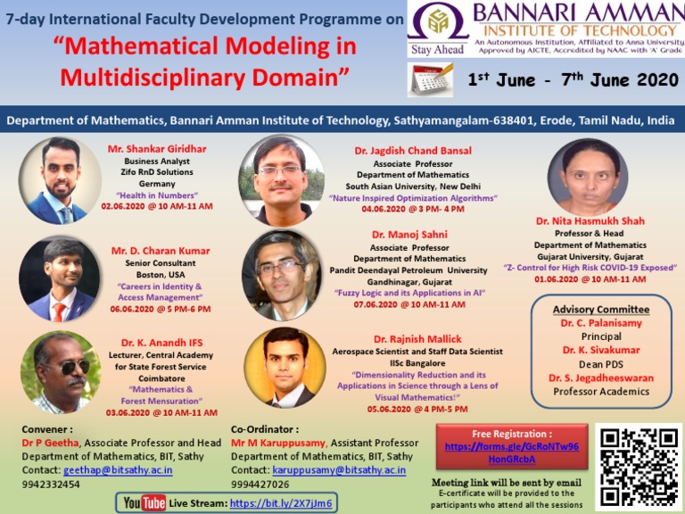 BIT - 7-Day FDP-Brochure | PDF | Science | Teaching Mathematics