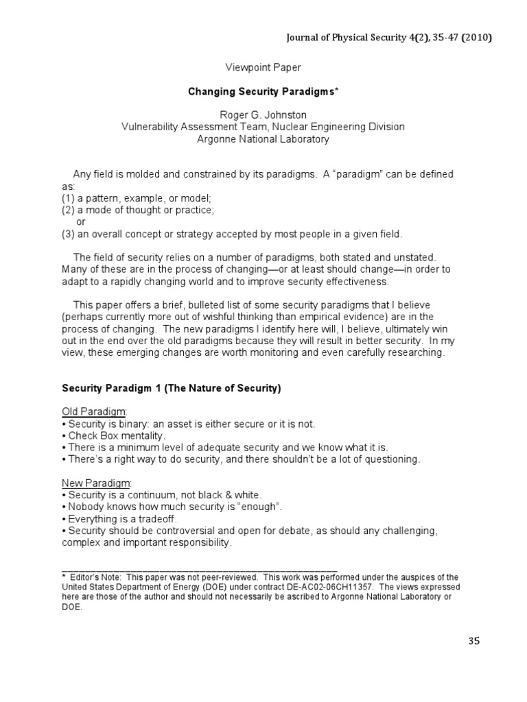Evolving Security Paradigms Explained | PDF | Vulnerability (Computing ...