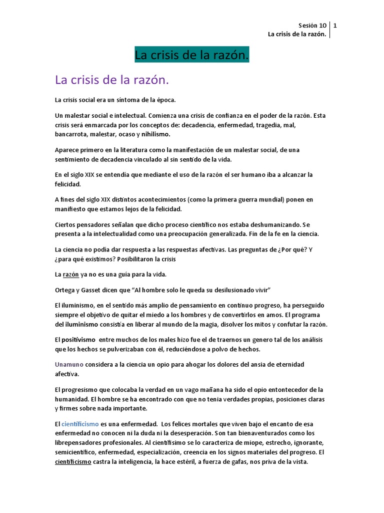 La Crisis de La Razón | PDF | Nihilismo | Razón