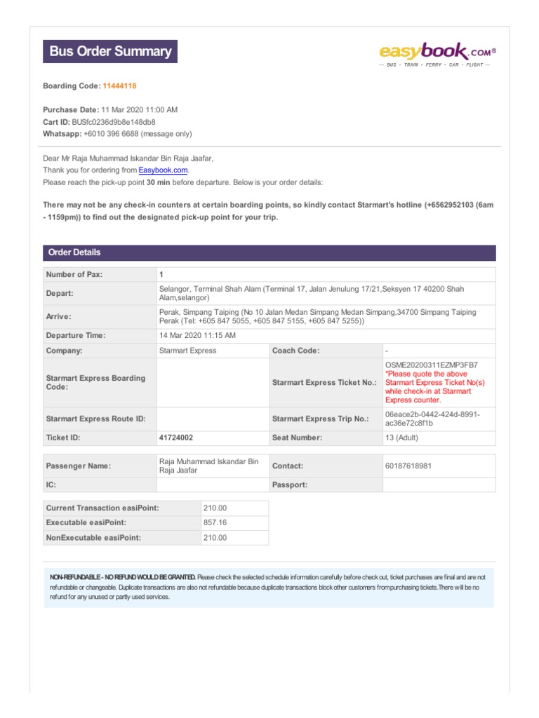 Bus Order Summary | PDF | Bus | Transport