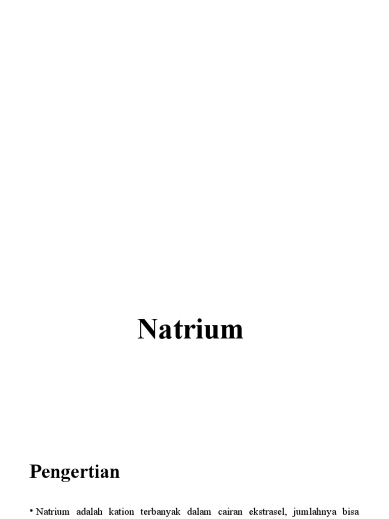 Peran dan Metabolisme Natrium-Kalium | PDF