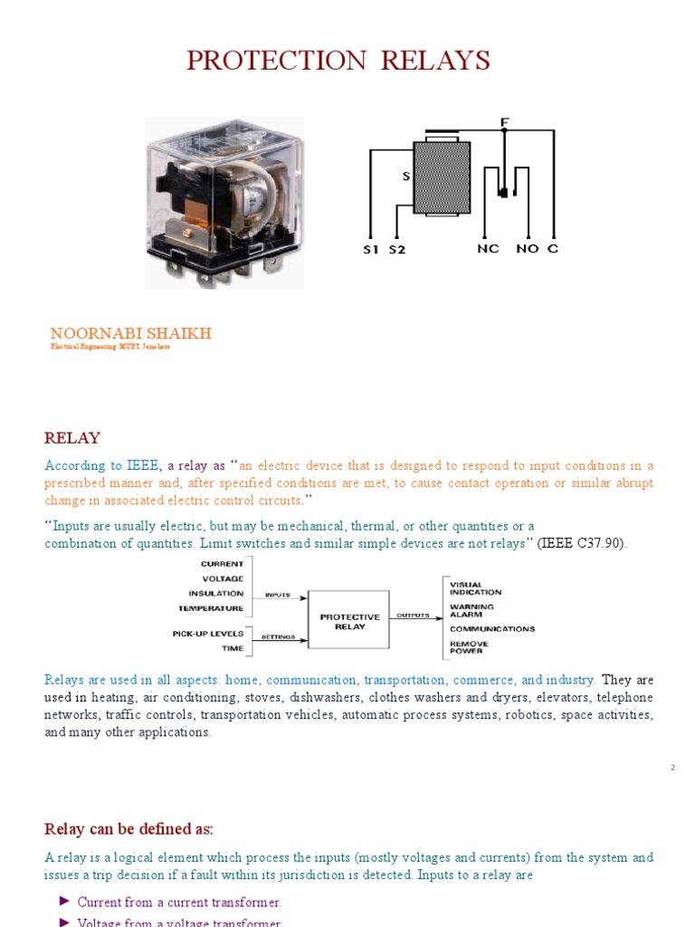 Protection Relays: Noornabi Shaikh | PDF | Relay | Rectifier