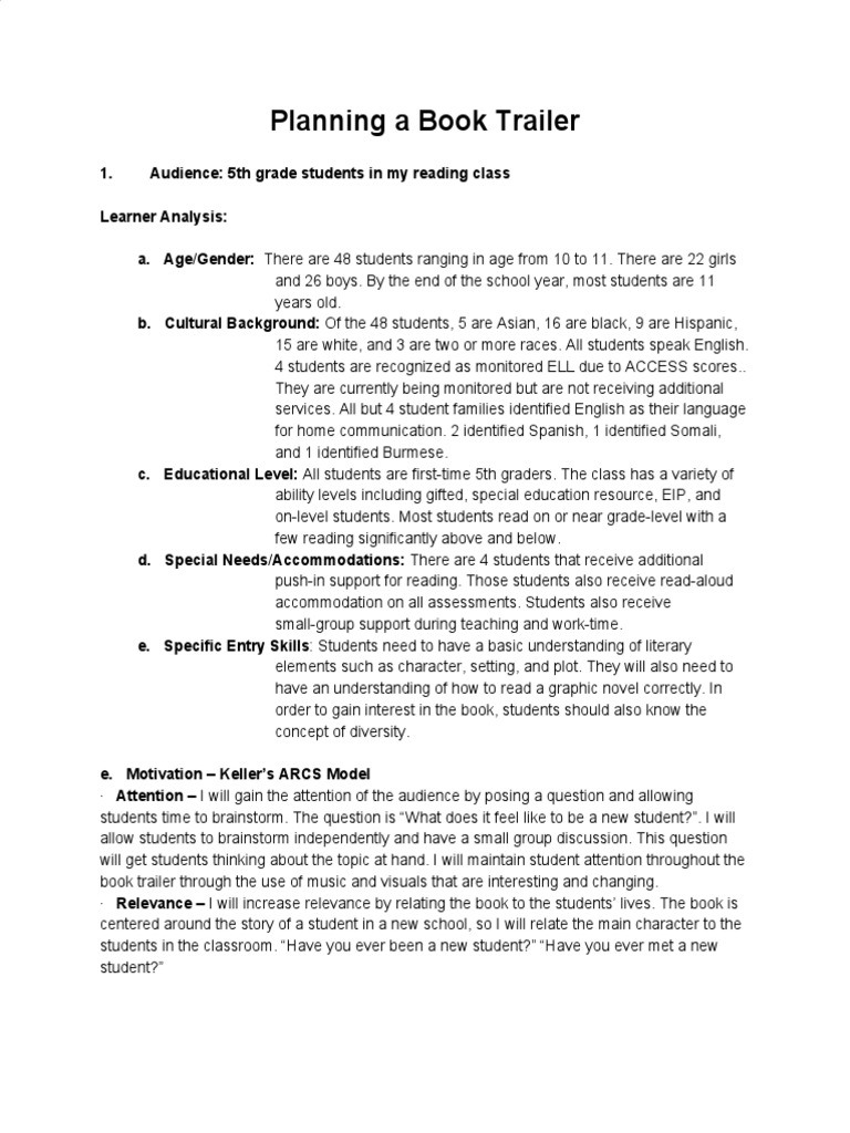 Engaging 5th Graders with Book Trailers | PDF | Learning | Cognition