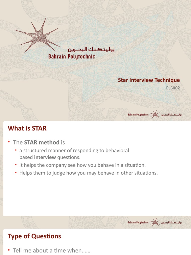 STAR Interview Technique: A Step-by-Step Guide | PDF | Customer ...