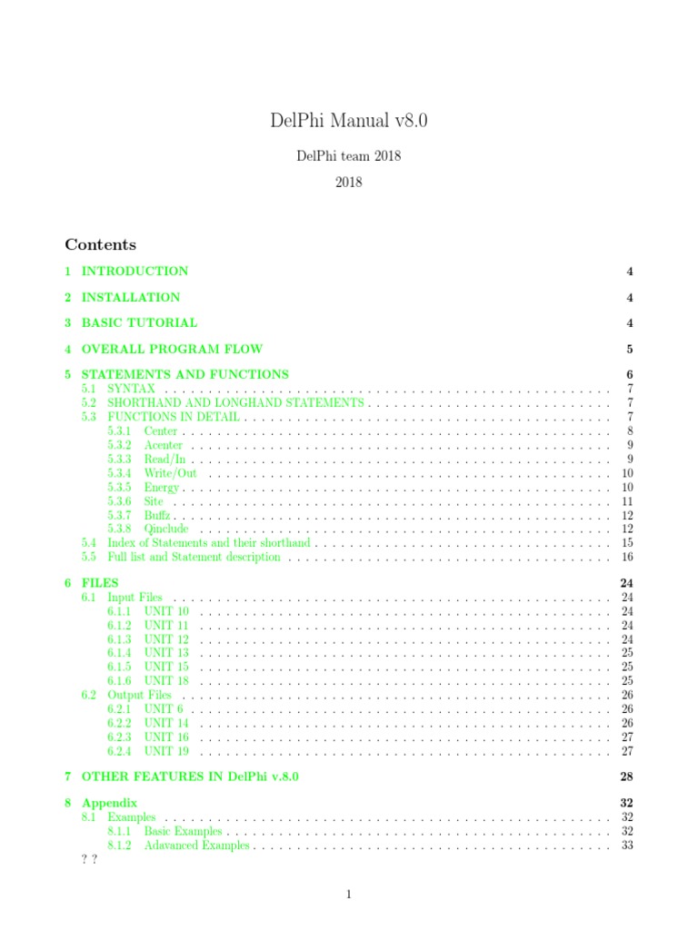 Delphi Manual V8 0 Download Free Pdf Delphi Solvation