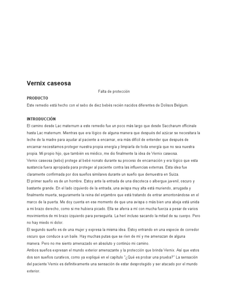 Vernix Caseosa | PDF | Las emociones | Sufrimiento